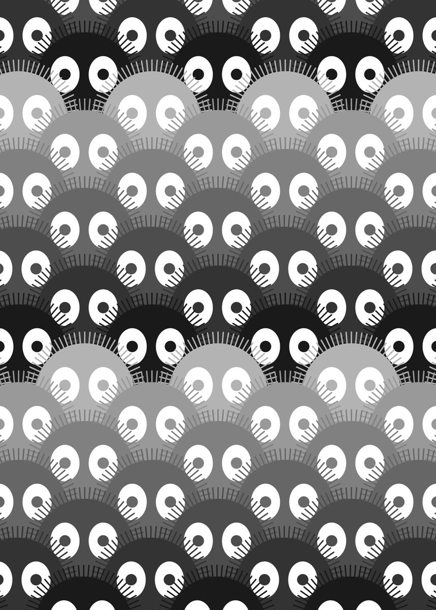 'susuwatari pattern' Poster, picture, metal print, paint by ...