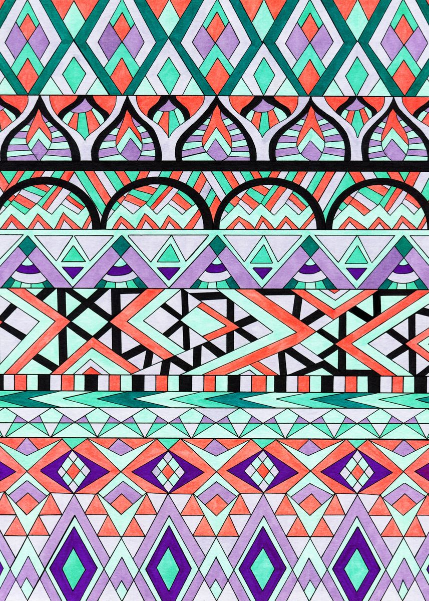 'Tribal Invasion' Poster by Pom Graphic Design | Displate