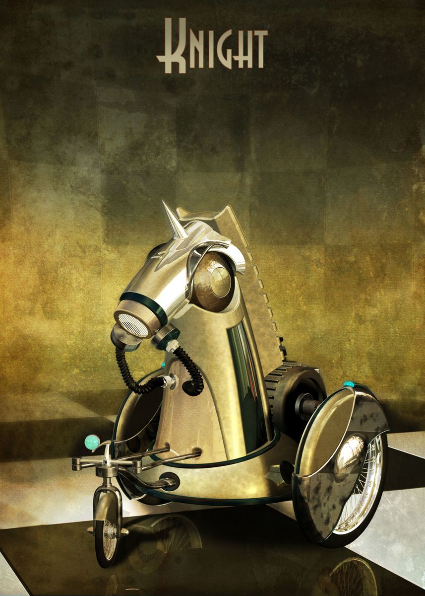 'Knight' Poster, picture, metal print, paint by Michael Little | Displate