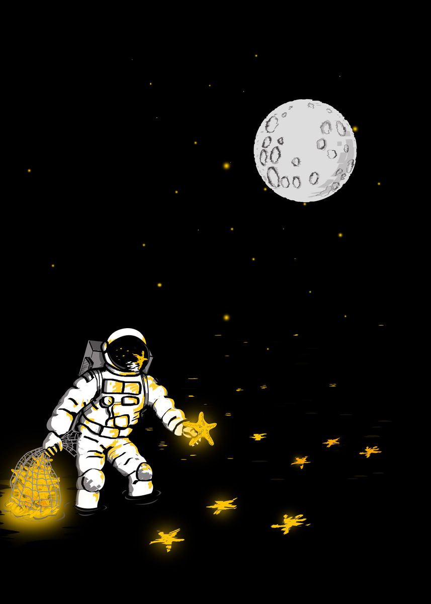 'The Star Collector' Poster, picture, metal print, paint by dEMOnyo ...