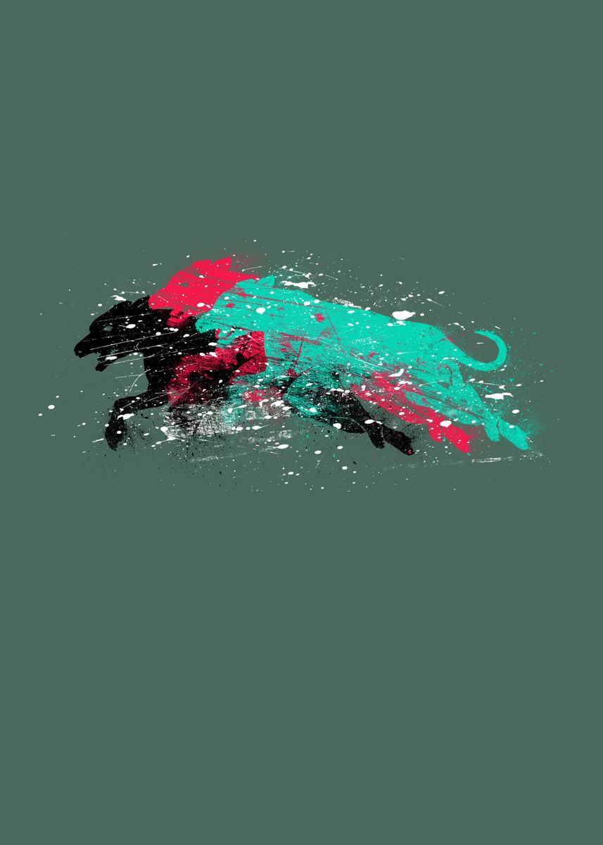 'Dogs in action' Poster, picture, metal print, paint by Tofan barmalisi ...