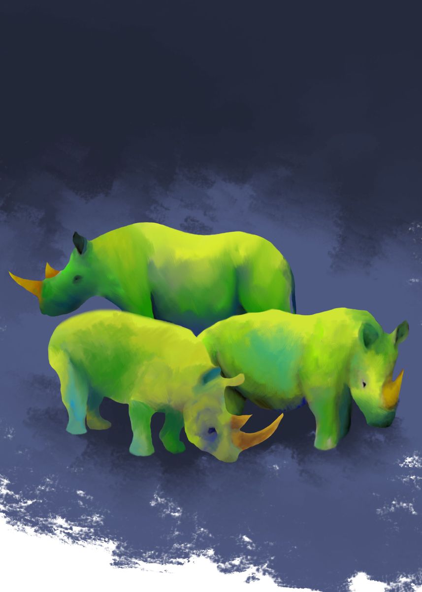 'Graze' Poster, picture, metal print, paint by Virginia O | Displate