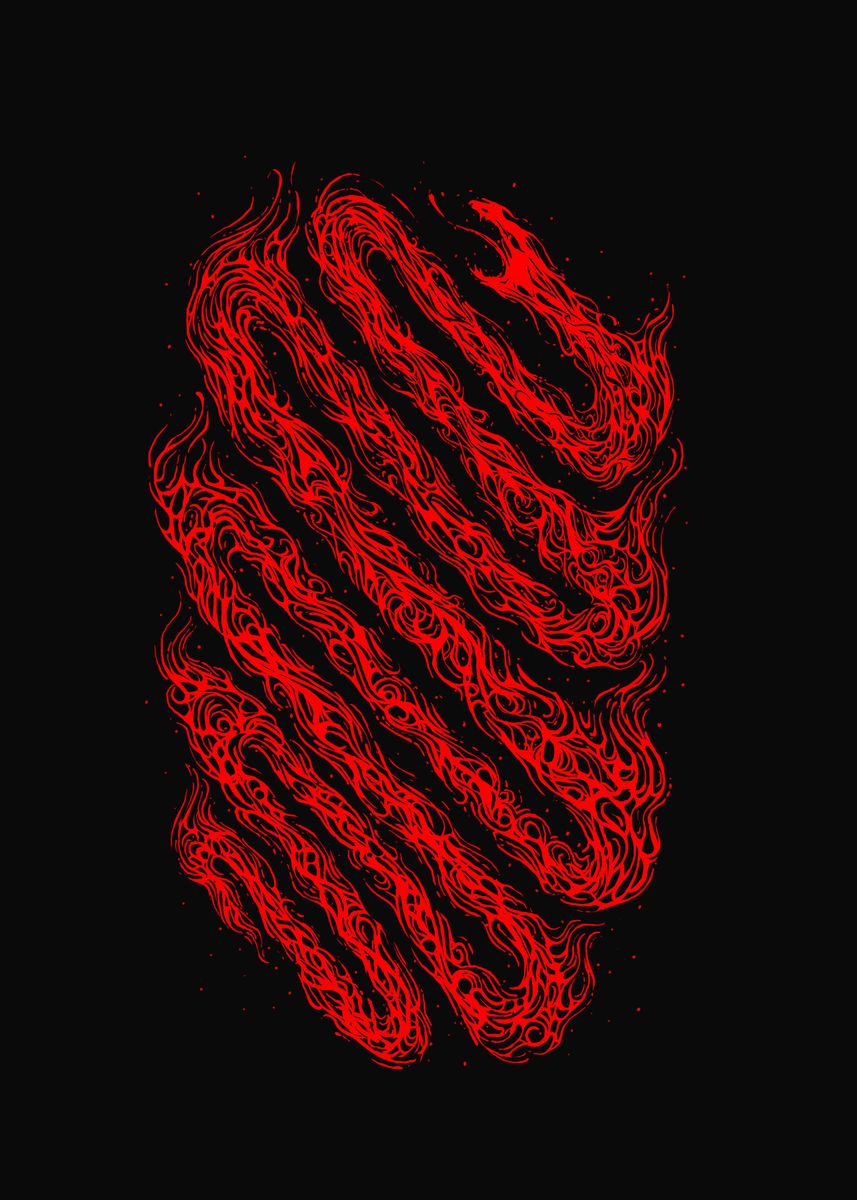 'Snake fire' Poster by Tofan barmalisi | Displate