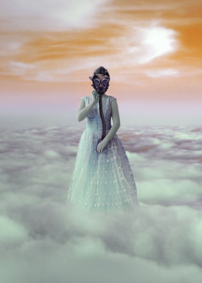 'Princess in her Gas Mask' Poster, picture, metal print, paint by Jill ...