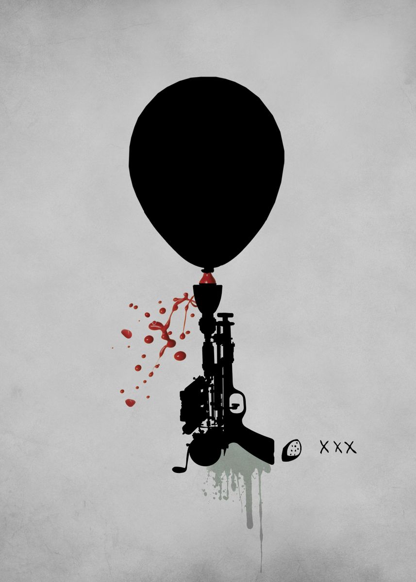 'Gun party' Poster, picture, metal print, paint by gwenola de muralt ...