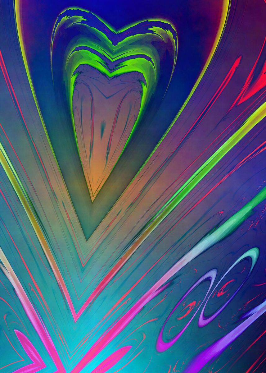 'Endless Love is a simple heart with two rings' Poster by Christine ...