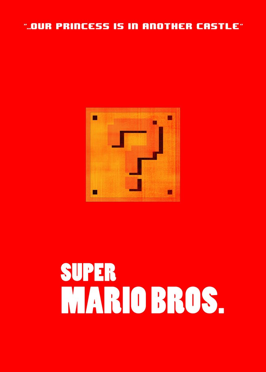 'Minimal Mario' Poster, picture, metal print, paint by hojjosh MC ...