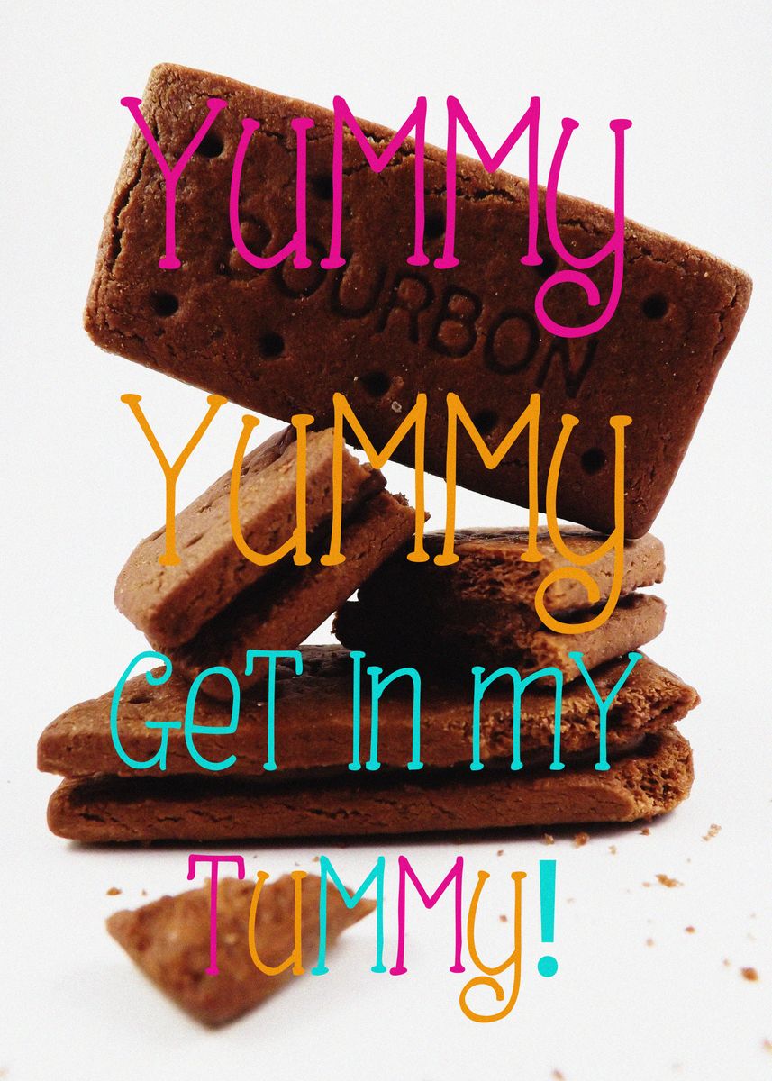 'Yum' Poster, picture, metal print, paint by Claire Bircher | Displate