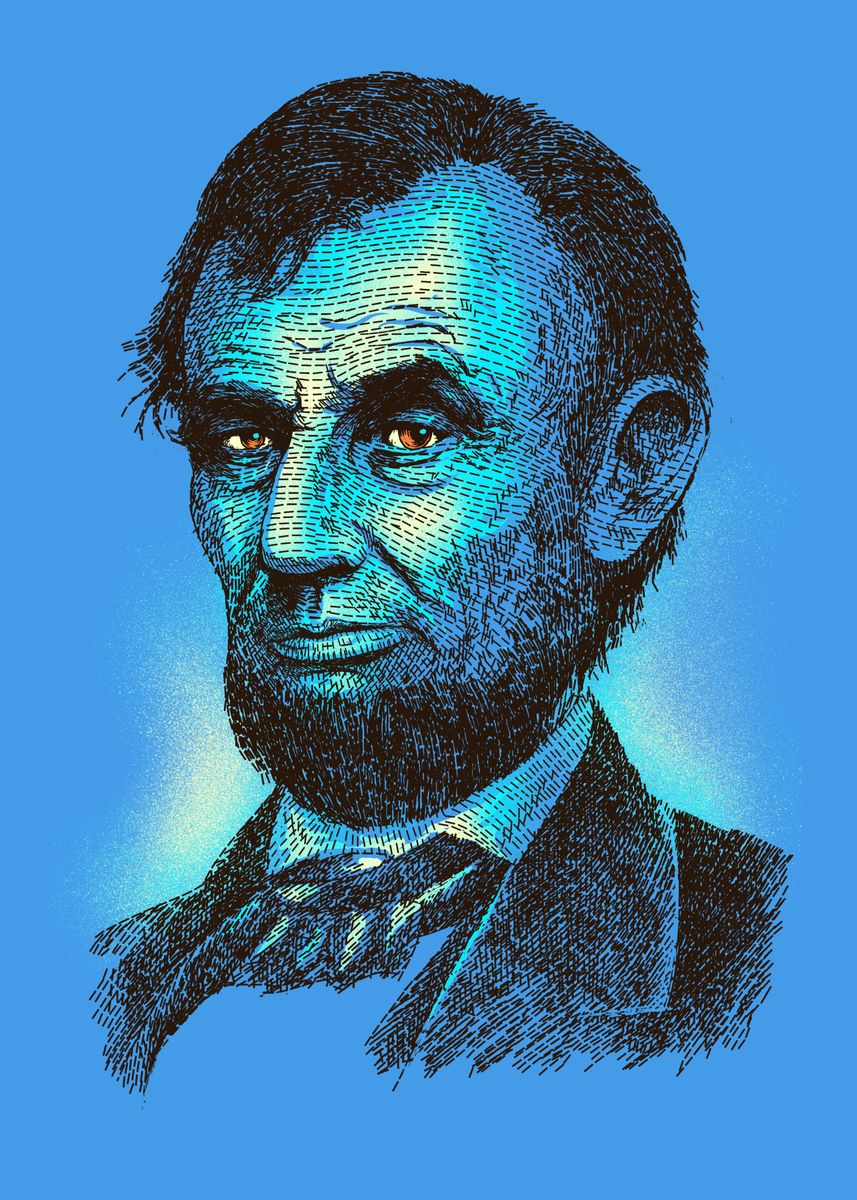 'Abraham Lincoln' Poster, picture, metal print, paint by Tofan ...