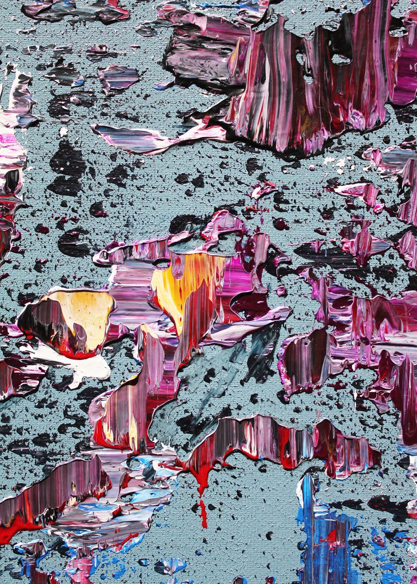 'Detail “plate” of my original abstract painting: kyan ... ' Poster ...