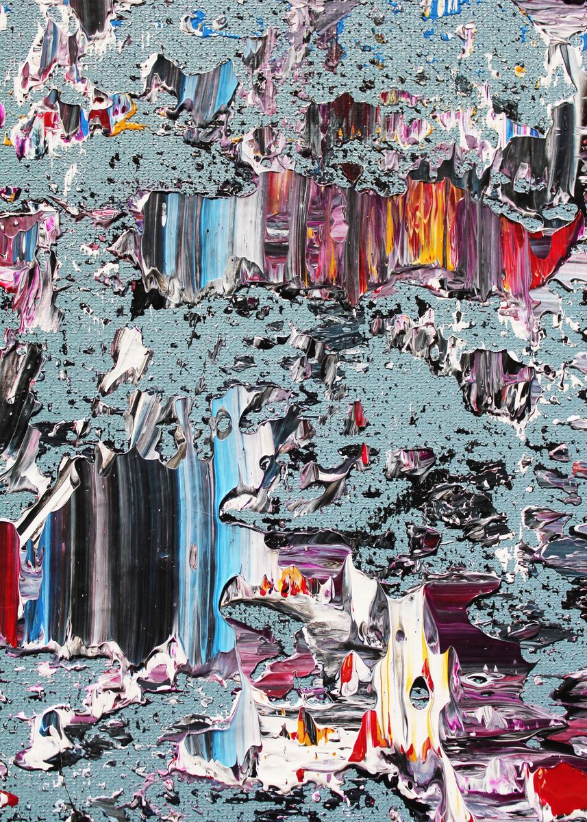 'Detail “plate” of my original abstract painting: kyan ... ' Poster ...