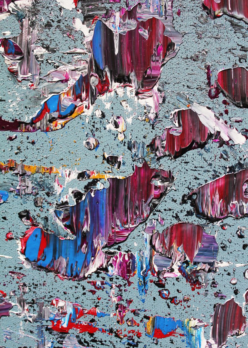 'Detail “plate” of my original abstract painting: kyan ... ' Poster ...