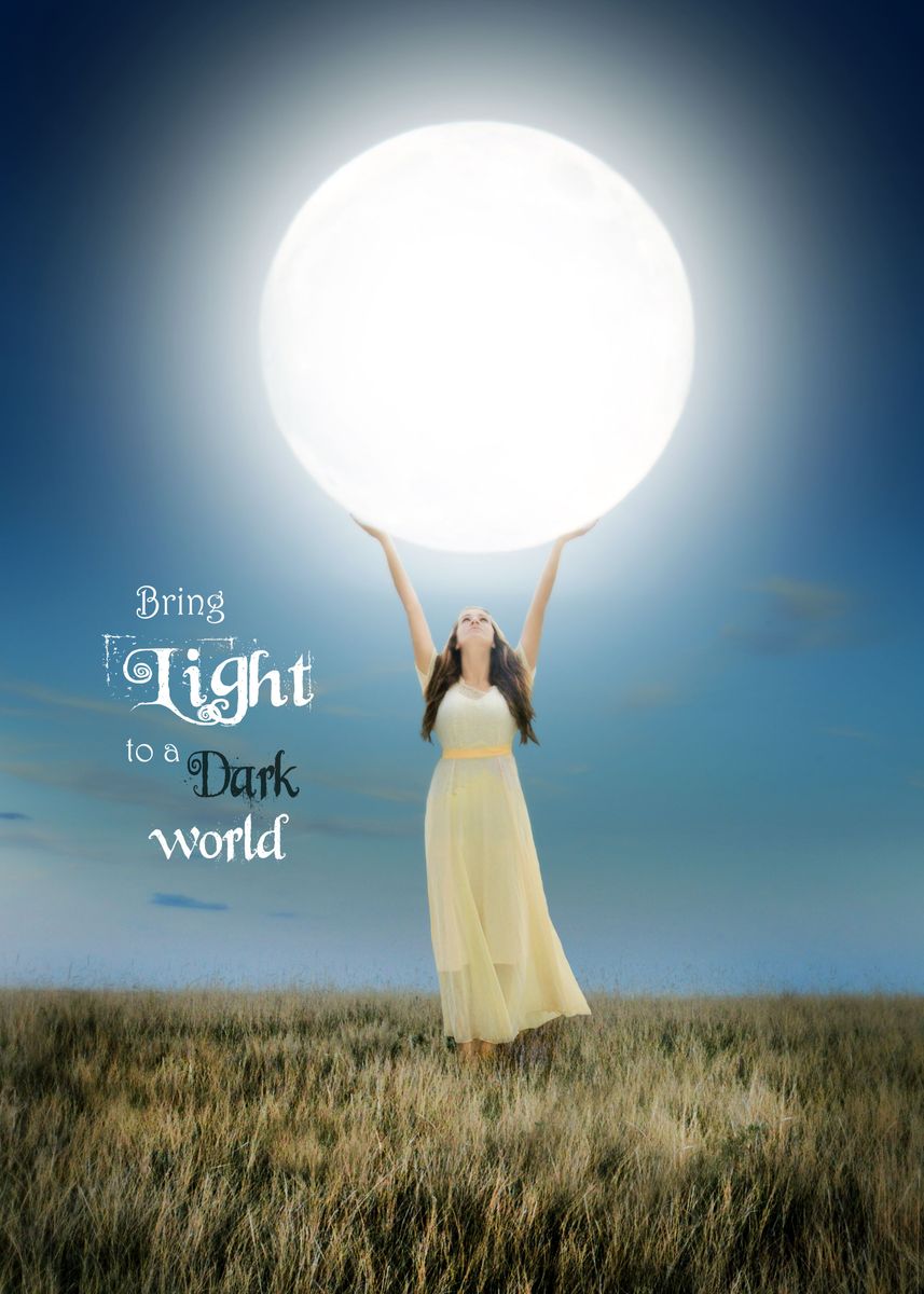 'Bring Light to a Dark World' Poster, picture, metal print, paint by ...