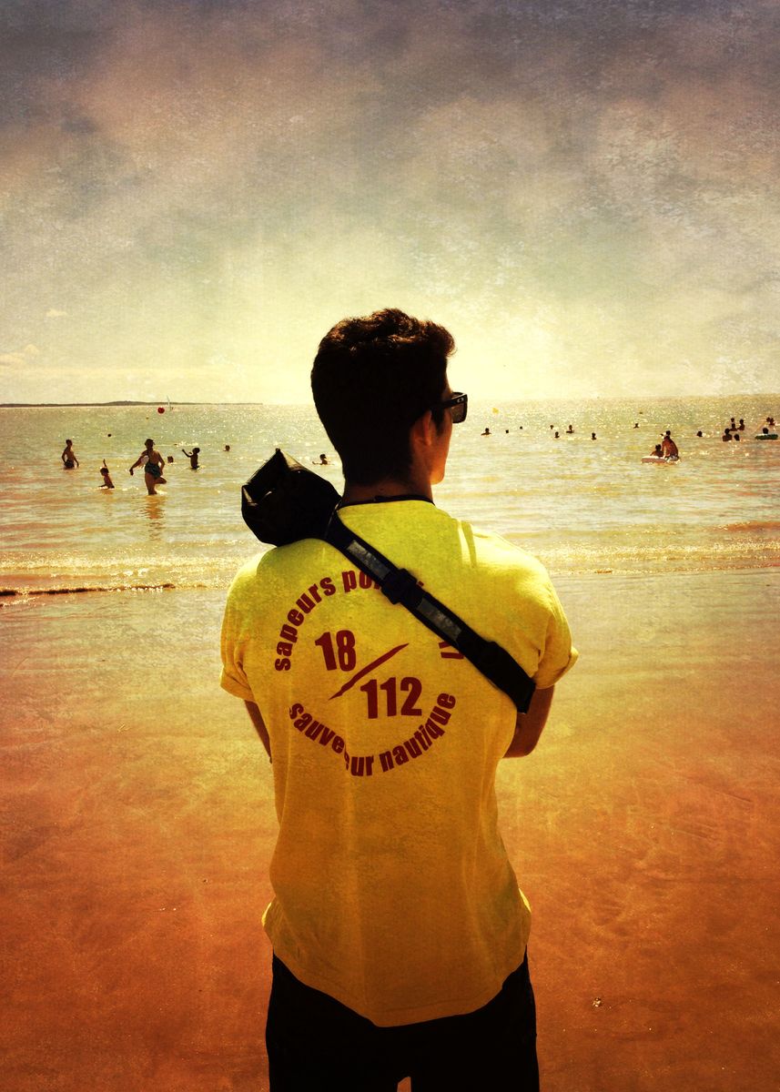 'lifeguard' Poster, picture, metal print, paint by Fab DP | Displate