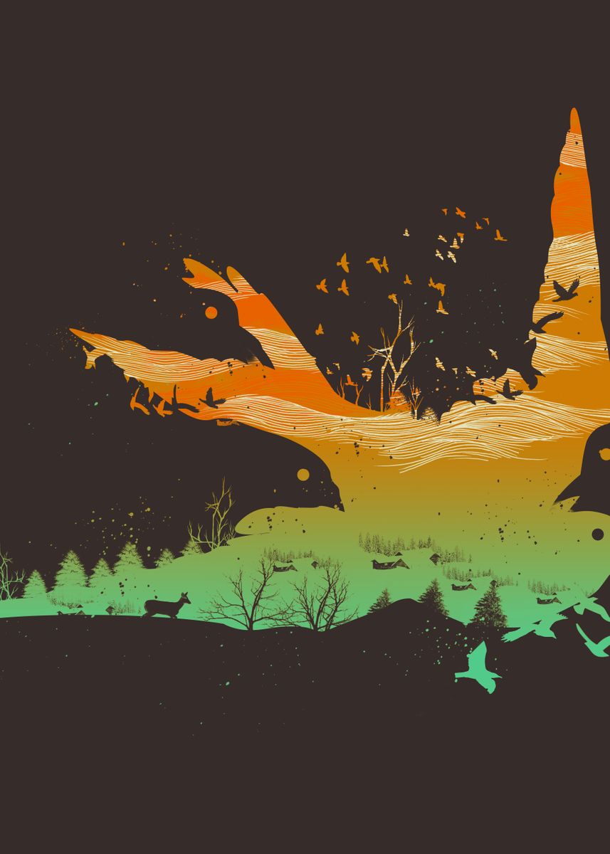 'Fly Away Home' Poster, picture, metal print, paint by Dan Fajardo ...