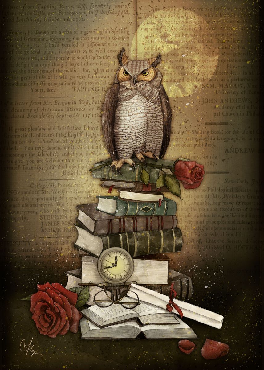 'The Bibliophile - (the lover of books)' Poster, picture, metal print ...