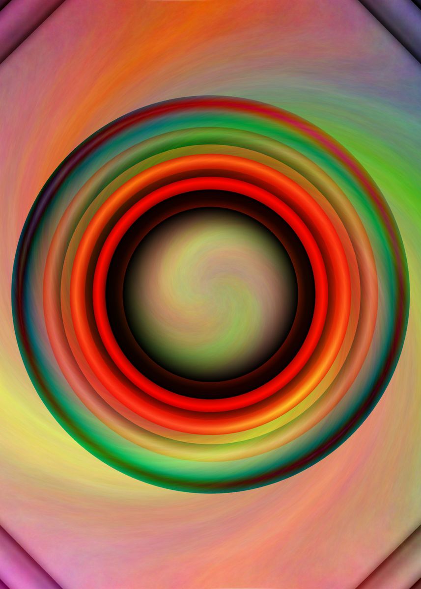 'colorful digital art' Poster by Christine Baessler | Displate
