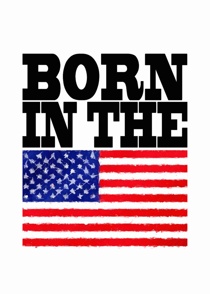 'Born In The USA' Poster, picture, metal print, paint by brian raggatt ...