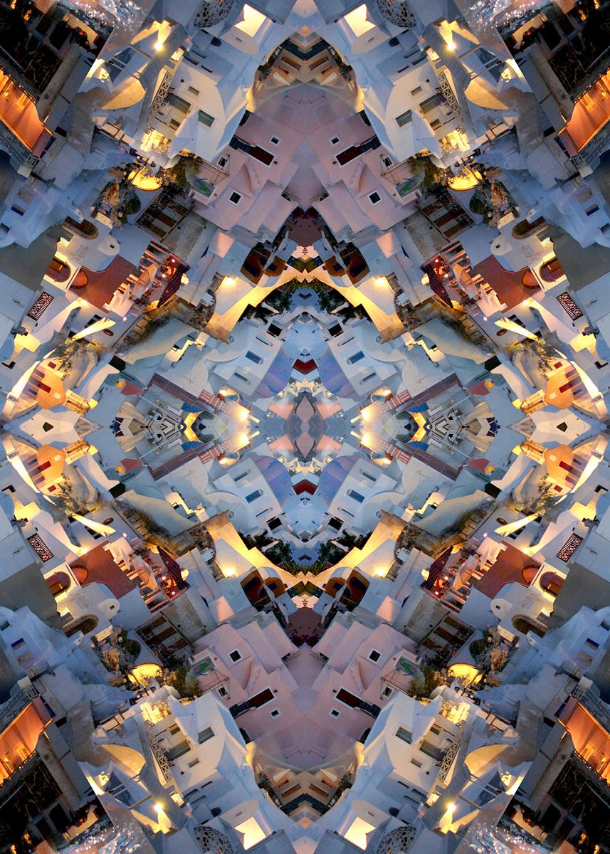 'Santorini island abstract pattern' Poster by Mikath | Displate