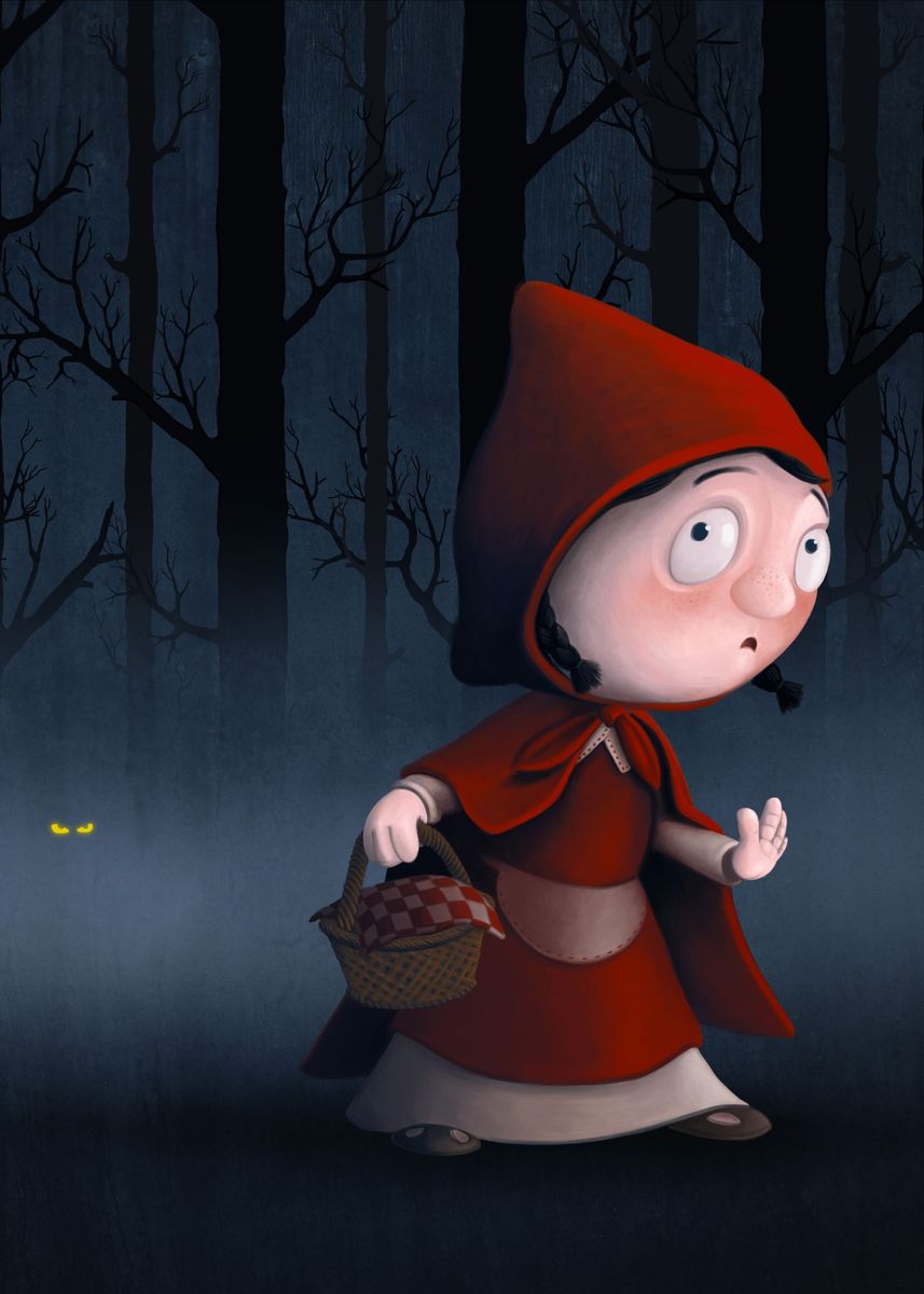 'Little Red riding hood' Poster, picture, metal print, paint by ...