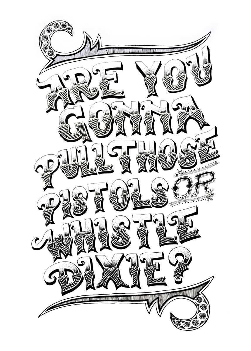 'Whistle Dixie' Poster, picture, metal print, paint by Noah Thompson ...