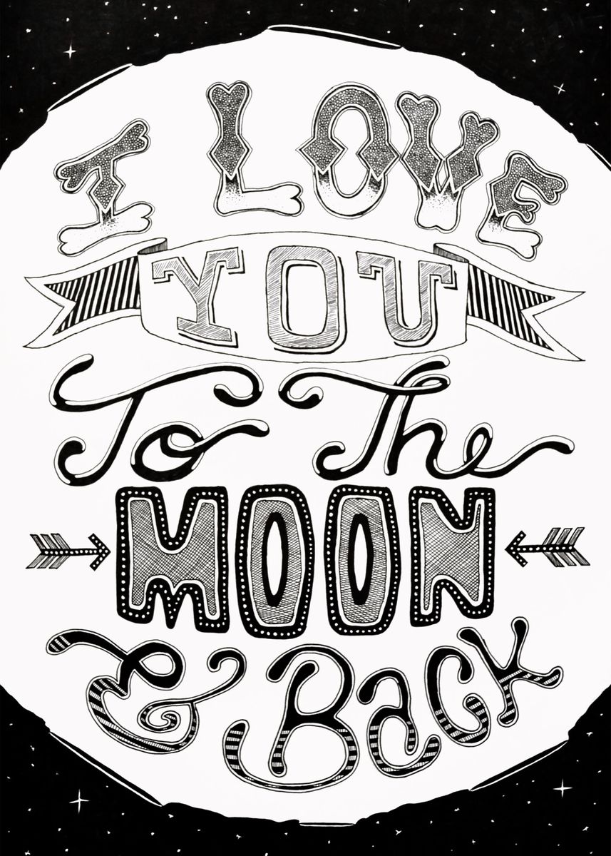 'The Moon and Back' Poster by Noah Thompson | Displate