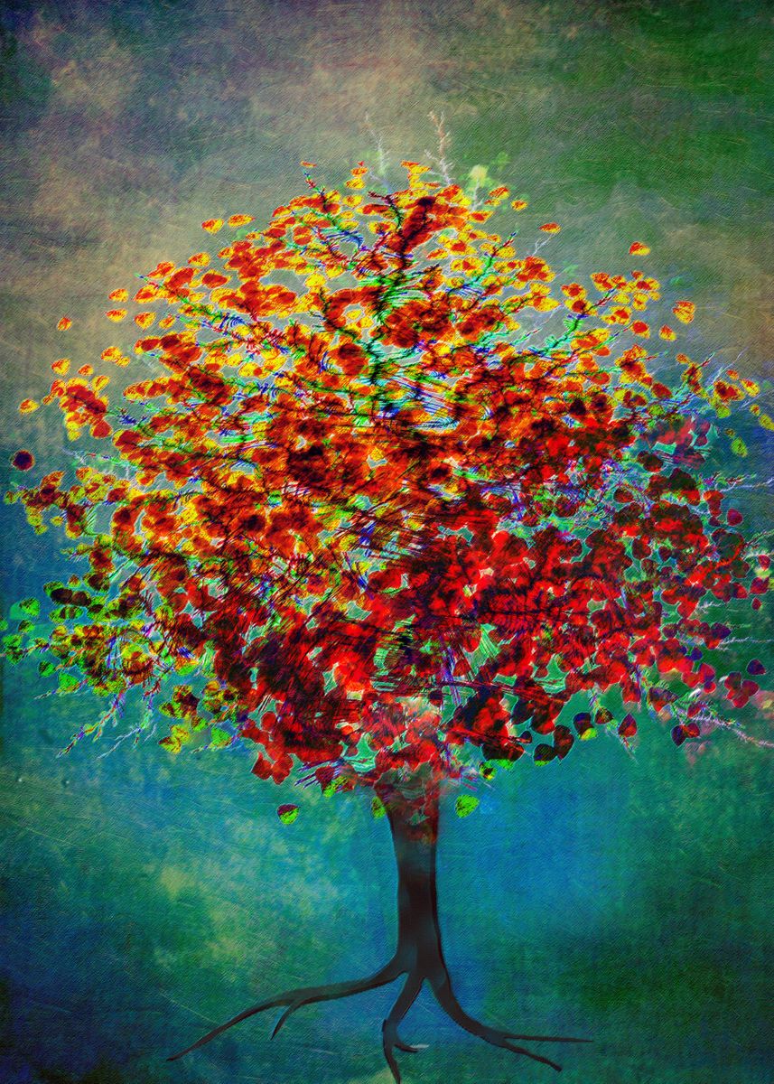 'Fabulous Tree' Poster, picture, metal print, paint by Klara Acel ...