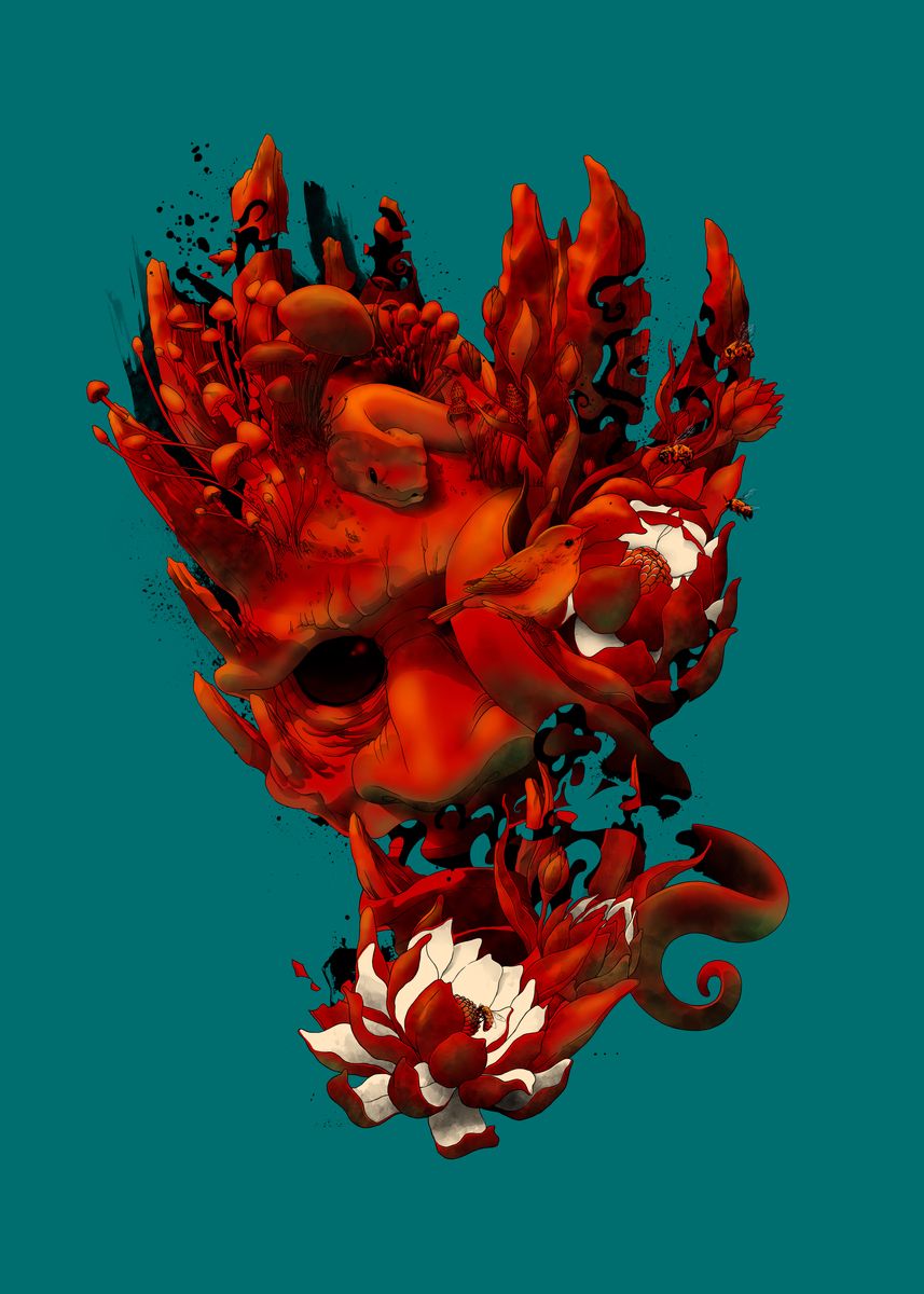 'Karma' Poster, picture, metal print, paint by Angrymonk | Displate