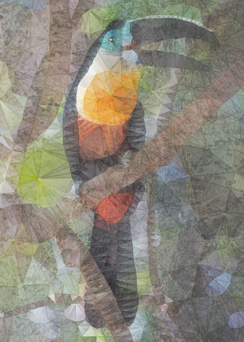 'abstract toucan' Poster, picture, metal print, paint by Ancello ...