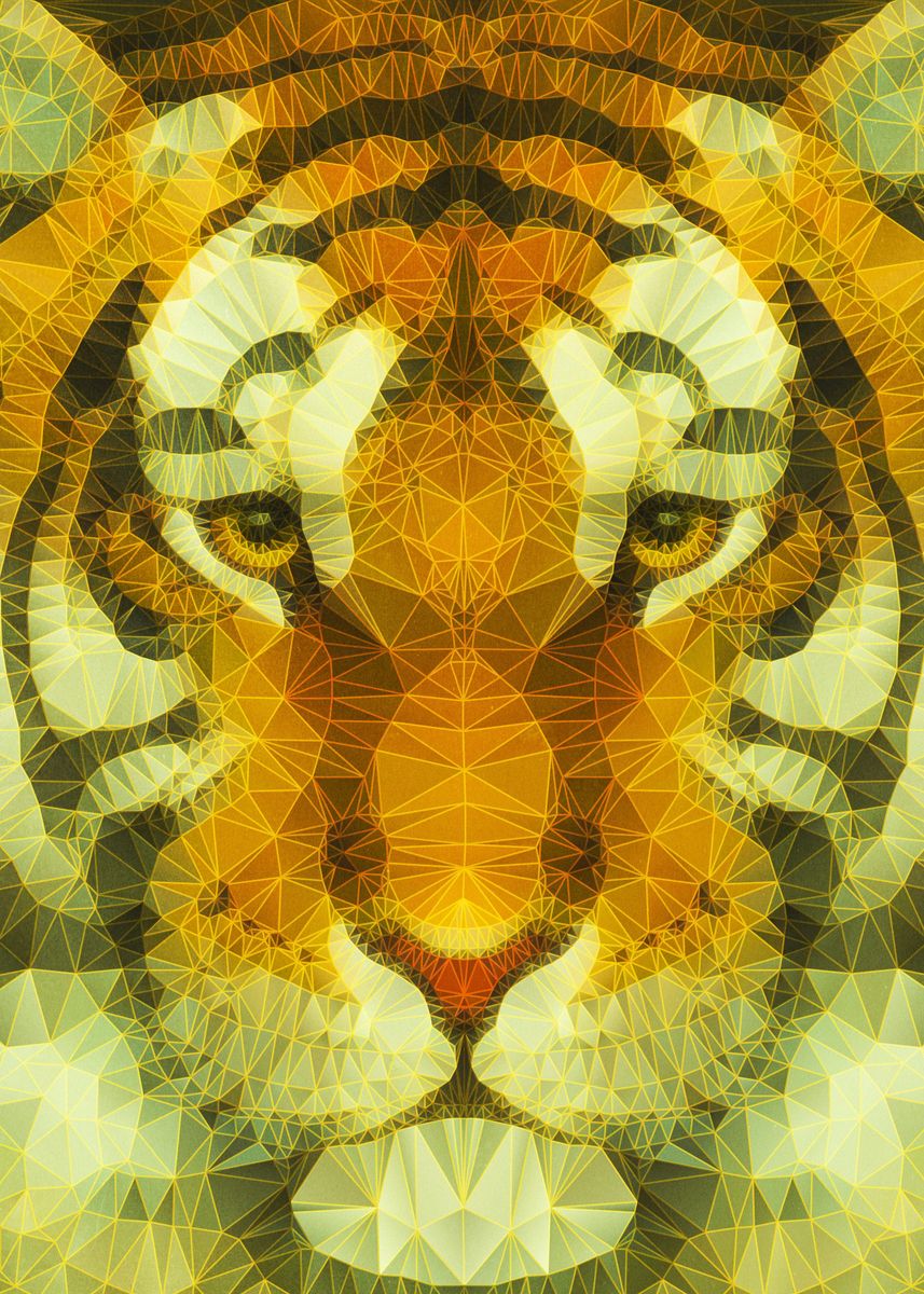 'abstract tiger' Poster, picture, metal print, paint by Ancello ...