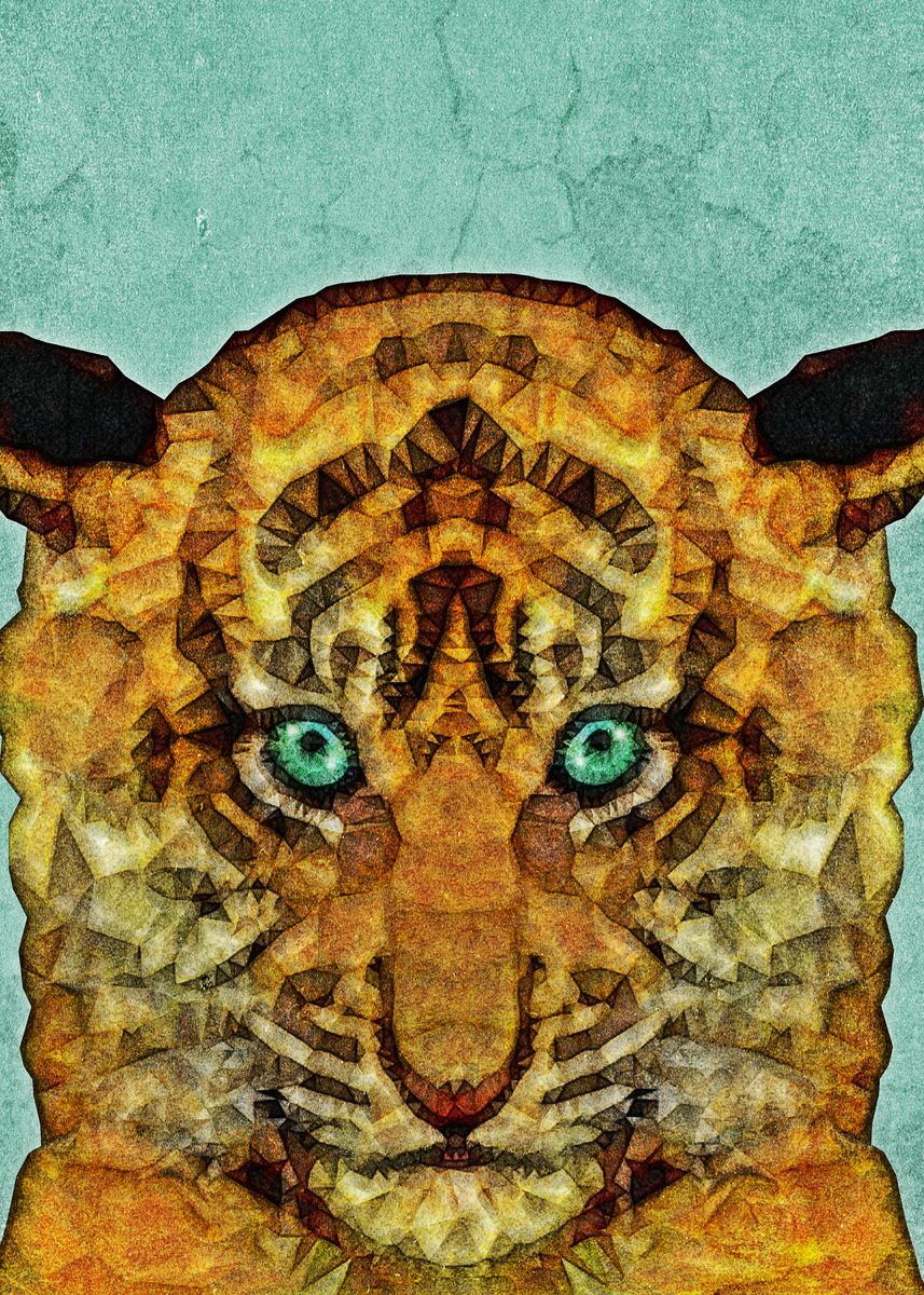 'abstract tiger cub' Poster by Ancello :) | Displate