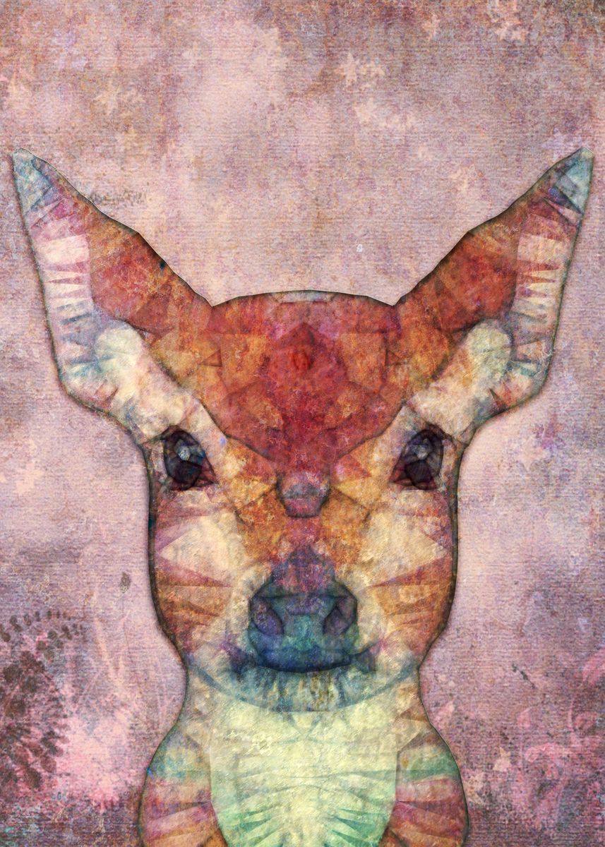 'abstract fawn' Poster, picture, metal print, paint by Ancello ...