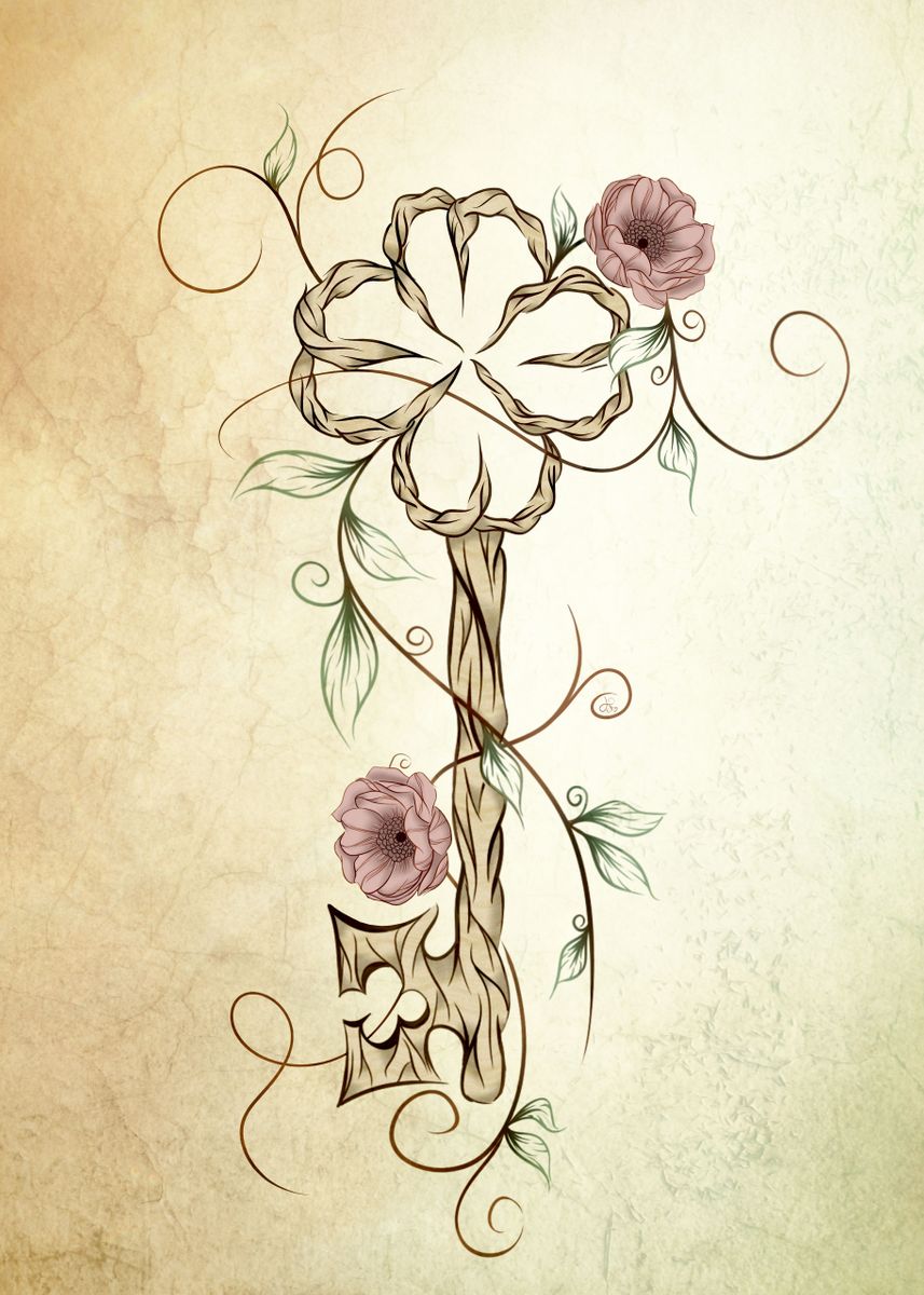 'Key Lucky' Poster, picture, metal print, paint by LouJah | Displate