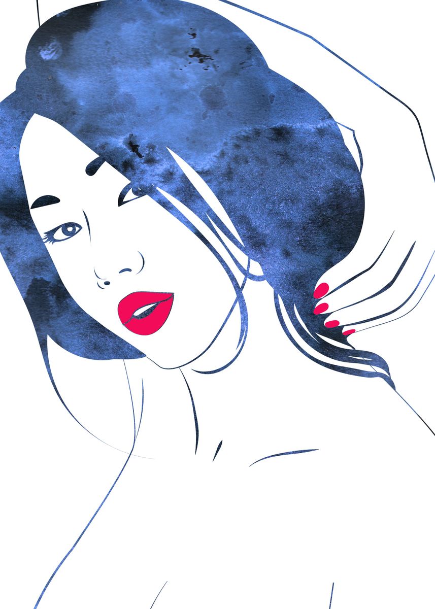 'Red Gaze' Poster, picture, metal print, paint by Stevyn Llewellyn ...