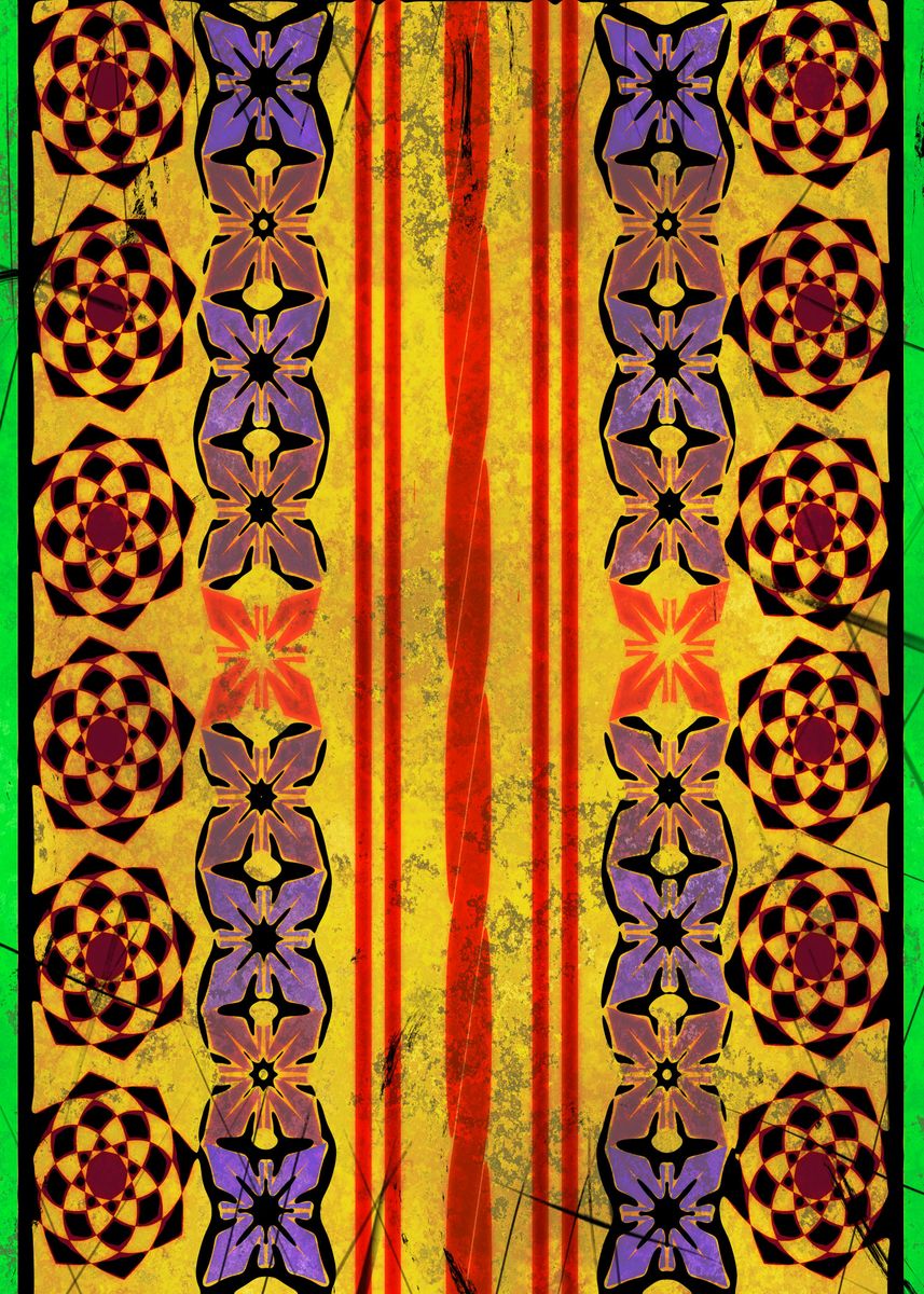 'Digital ornament pattern' Poster, picture, metal print, paint by ...