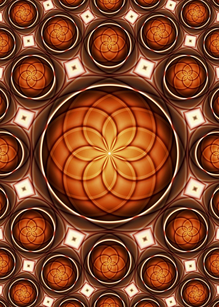 'exciting art work with floral balls' Poster by Christine Baessler ...