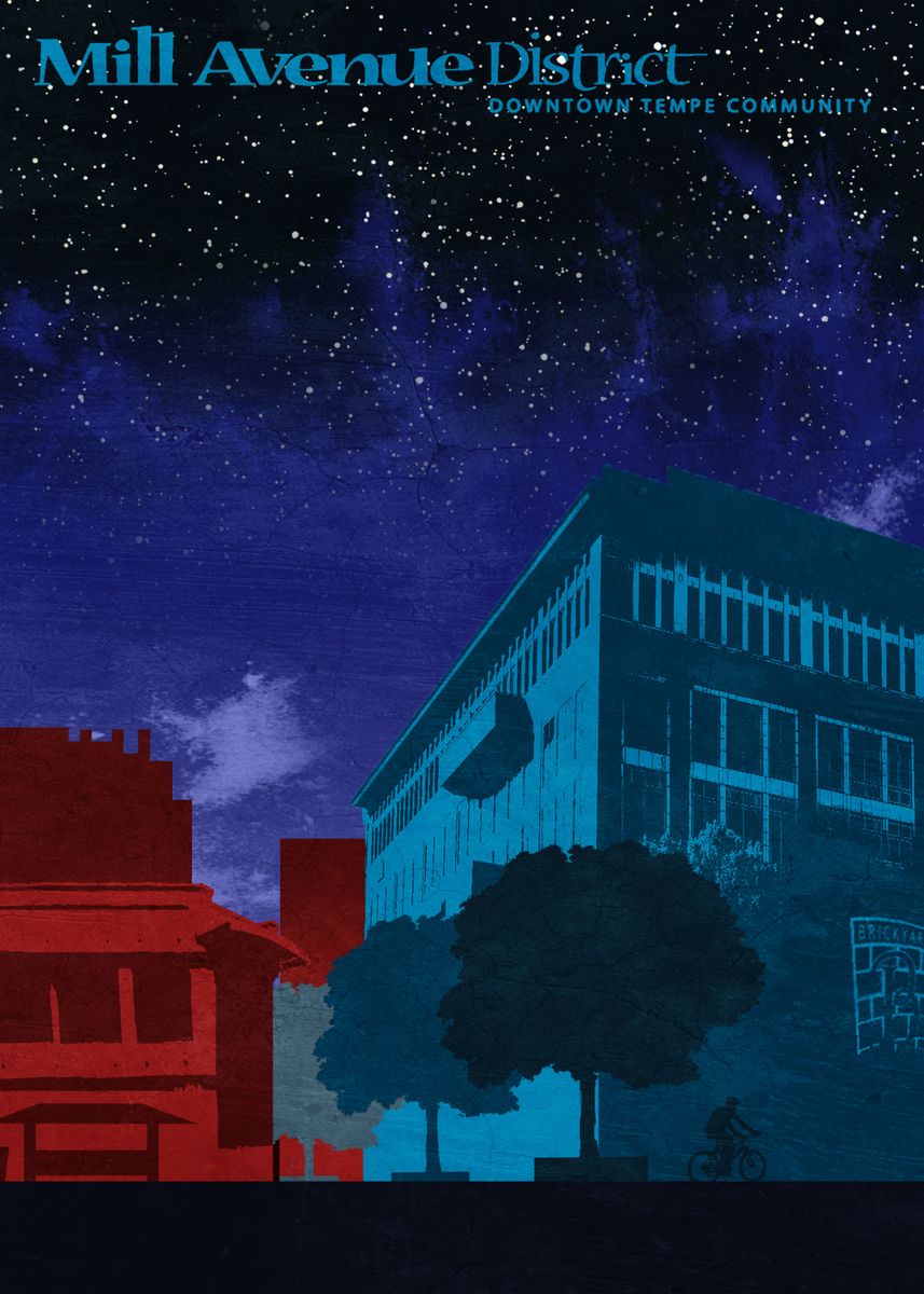 'Downtown Tempe Spread #4' Poster, picture, metal print, paint by ...