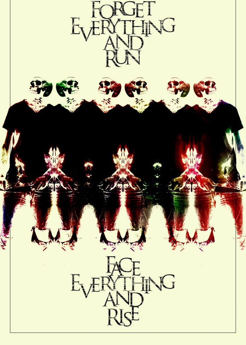 'FEAR' Poster, picture, metal print, paint by Andrew Turner | Displate