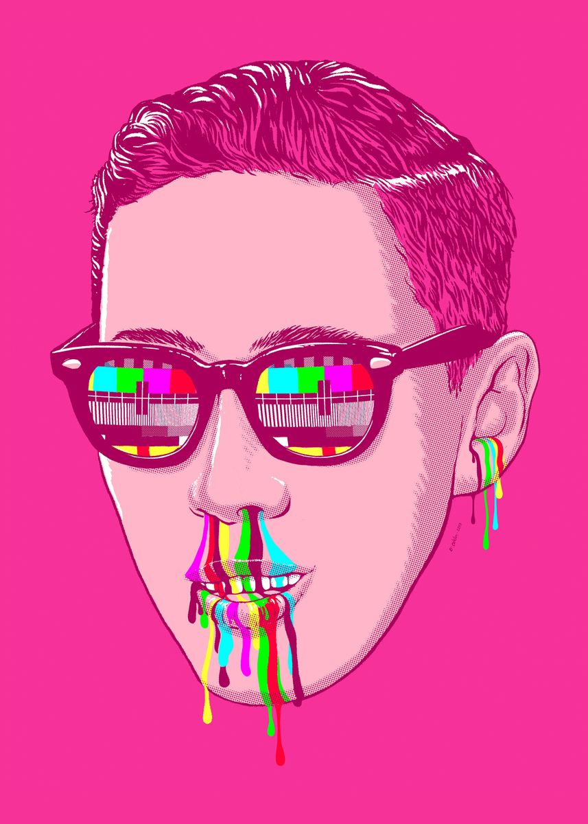 'Signal Overdrive' Poster, picture, metal print, paint by Victor ...