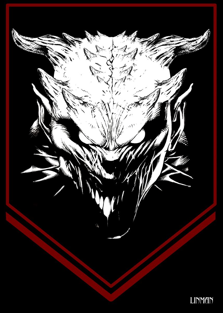 'Demon Chevron' Poster, picture, metal print, paint by Michael Linman ...