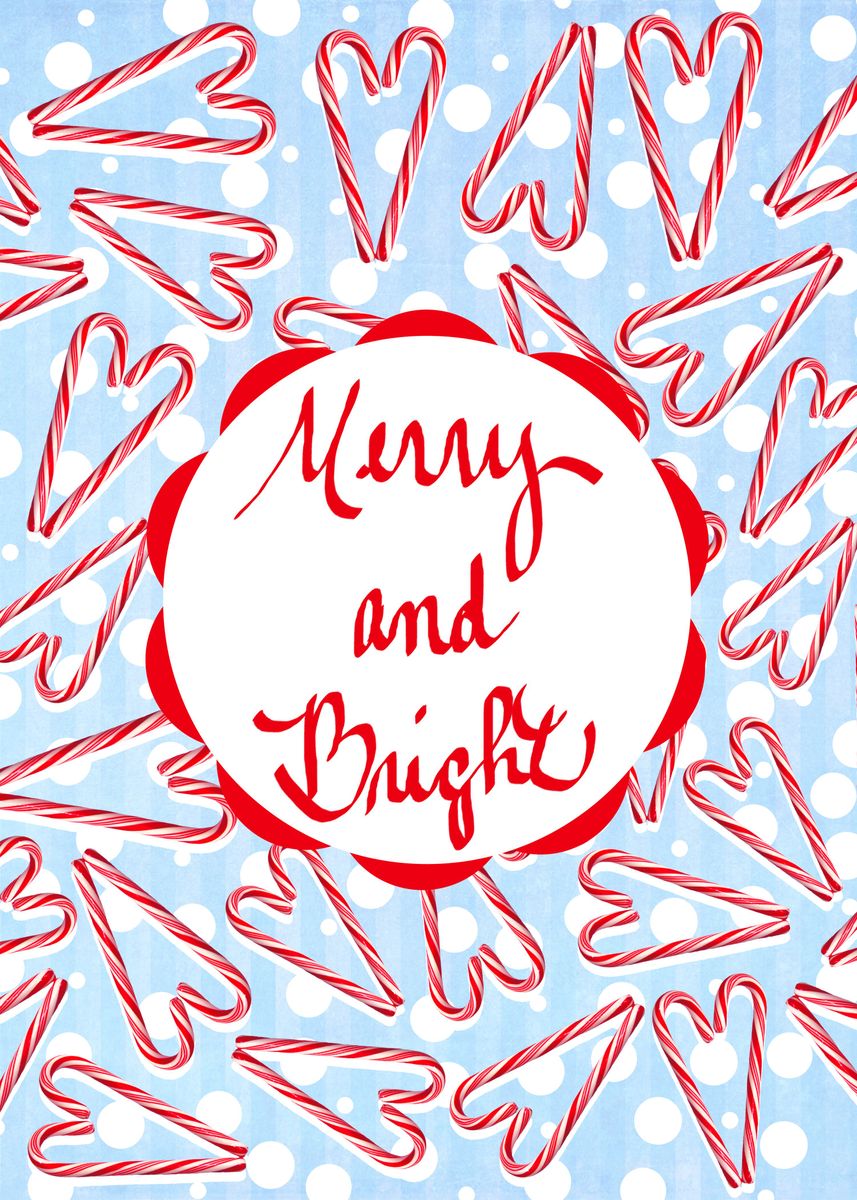 'Merry and Bright' Poster by Lisa Argyropoulos | Displate
