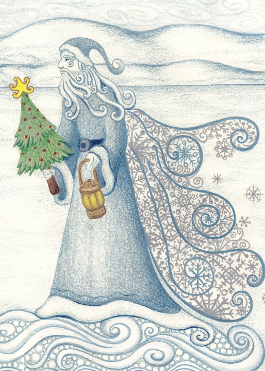 'Father Winter' Poster, picture, metal print, paint by Angela Hoard ...