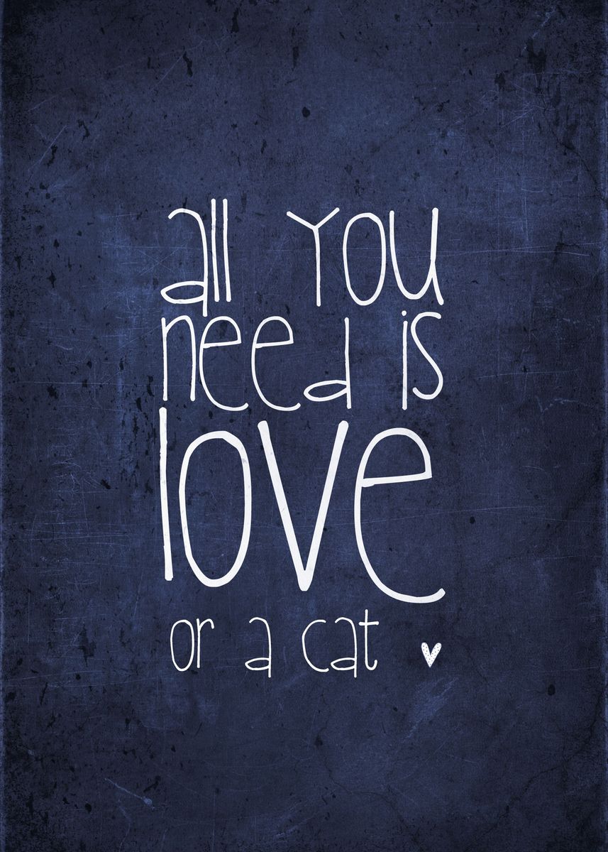 'CAT LOVE' Poster by Monika Strigel® | Displate