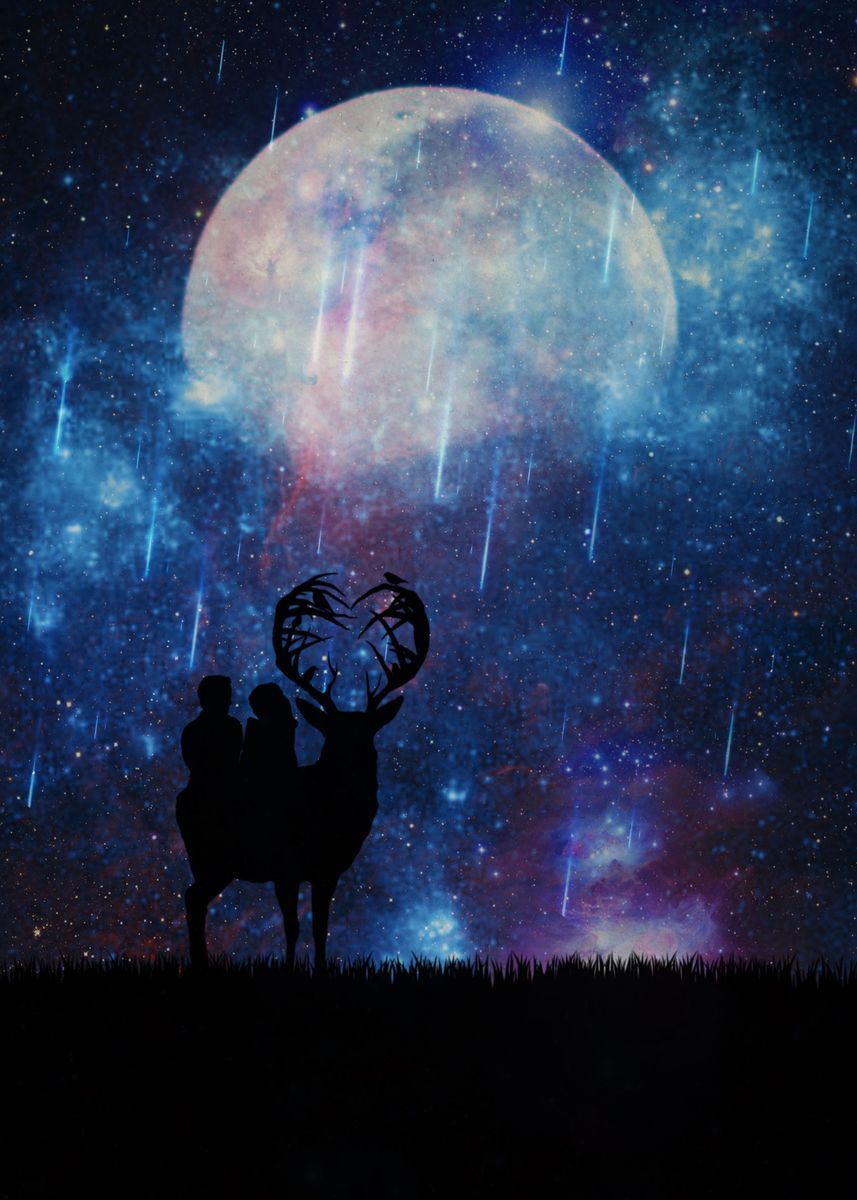 'falling stars' Poster by seam less | Displate