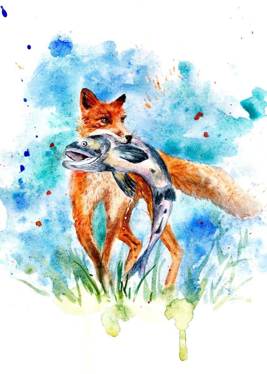 'Fox' Poster by Anna Shell | Displate