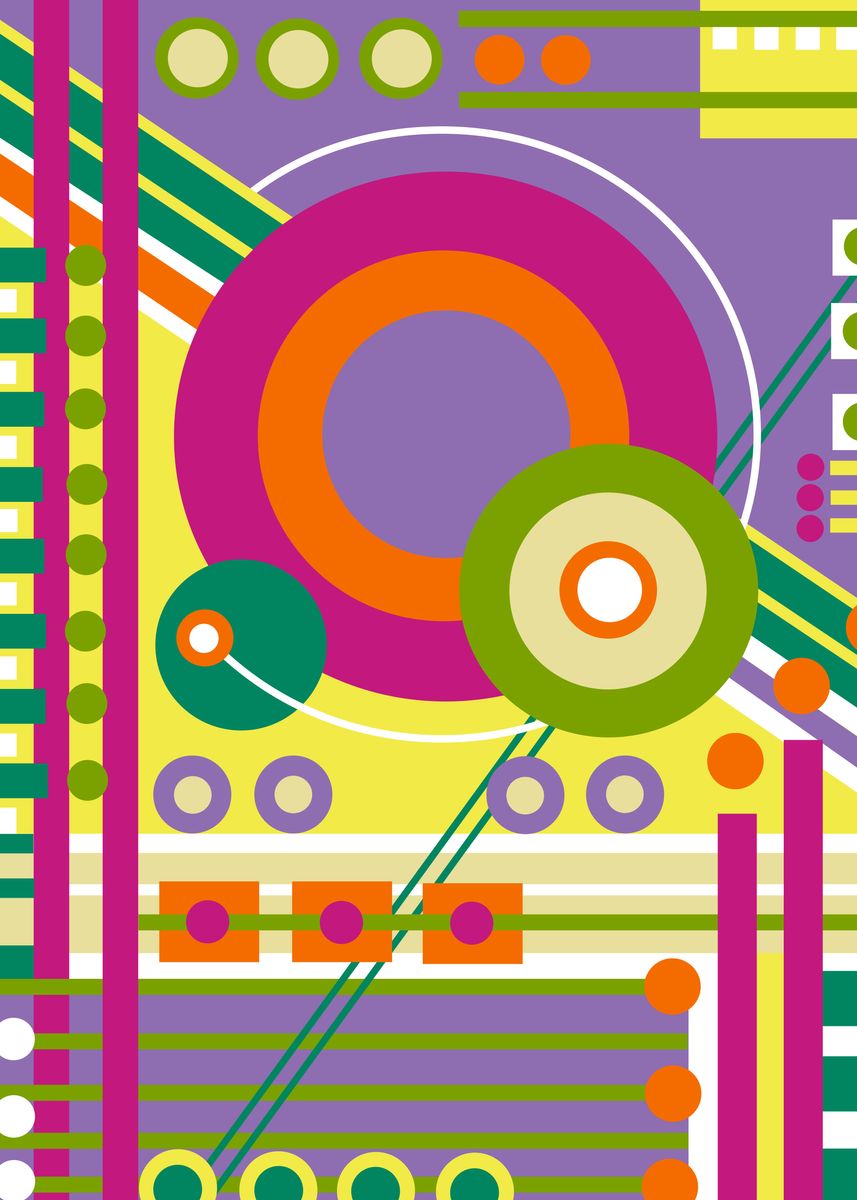 'Spatial' Poster, picture, metal print, paint by Shelly Bremmer | Displate