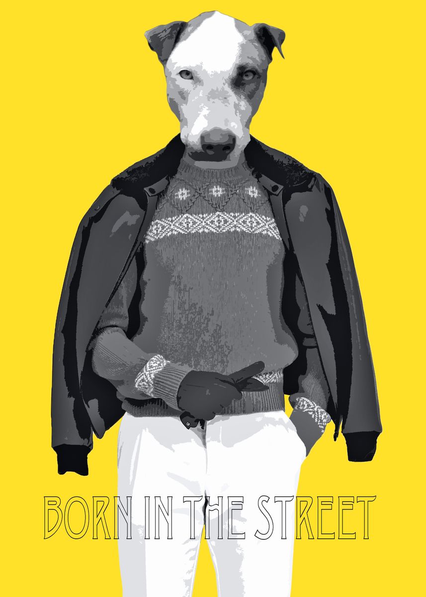 'the mutt' Poster, picture, metal print, paint by Fab DP | Displate