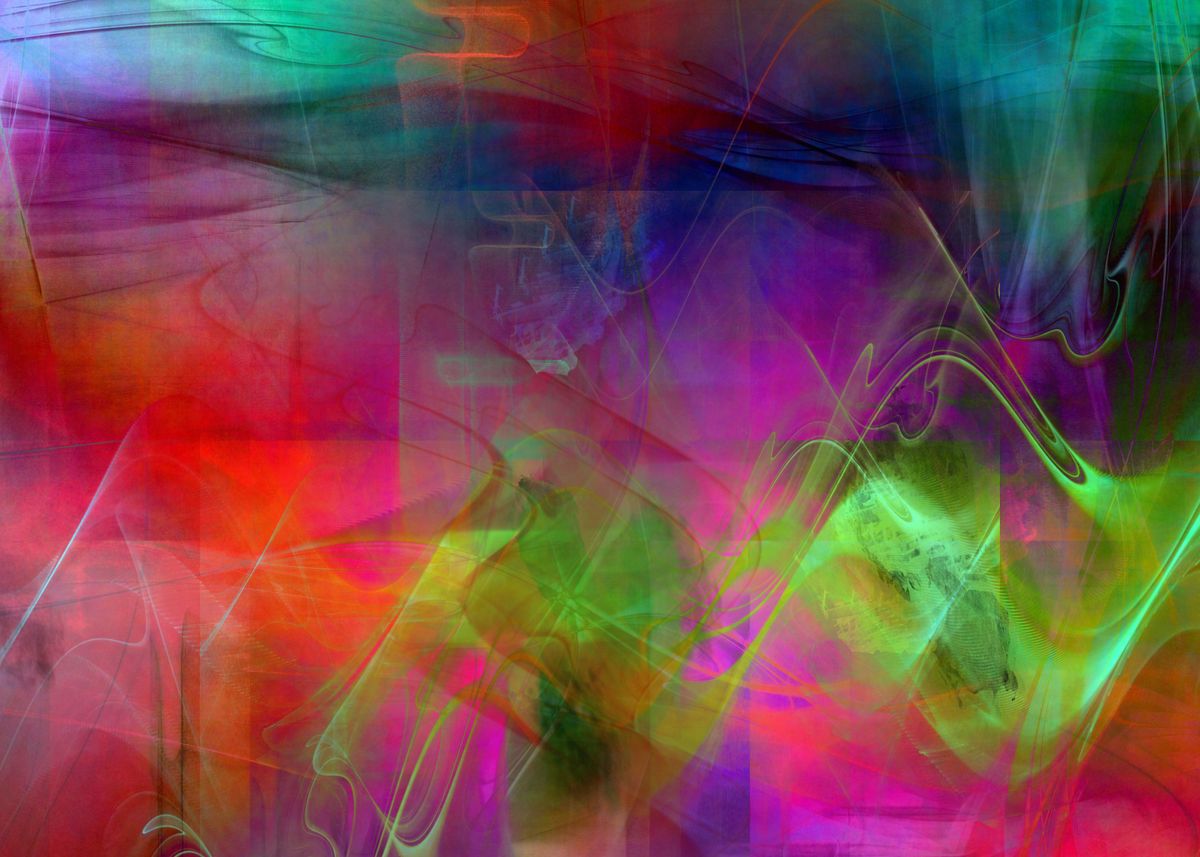 'confused colors and forms' Poster by Christine Baessler | Displate