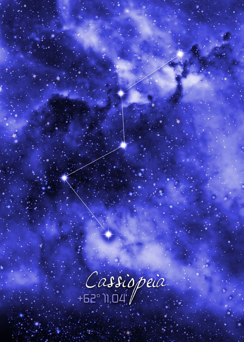 'Constellation collection : cassiopeia' Poster, picture, metal print ...