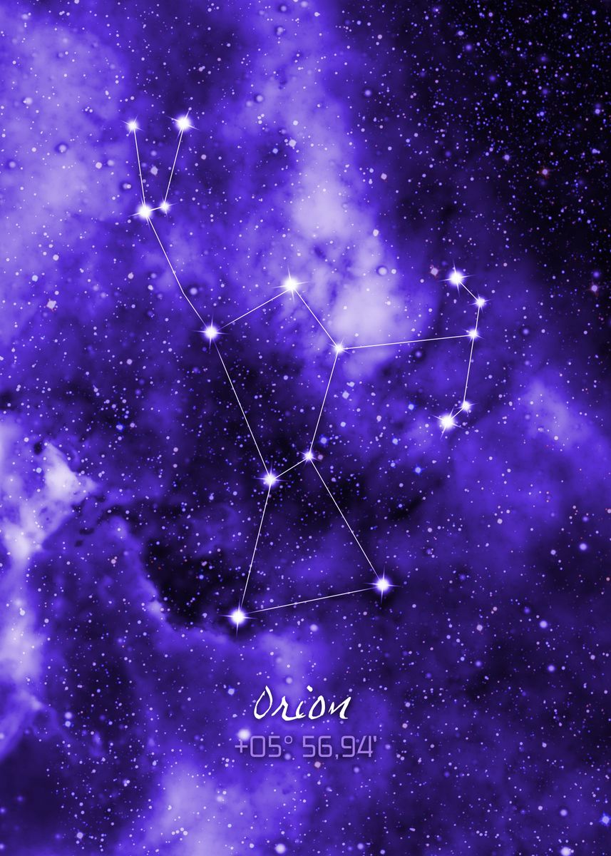'Constellation collection : Orion' Poster, picture, metal print, paint ...